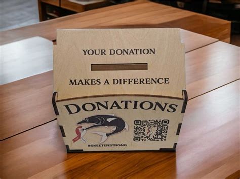 Personalized Wooden Donation And Tip Box Charity Box Tips For