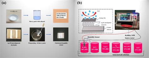 Schematic Diagram For A Sensor Fabrication B Humidity Sensing Set Up Download Scientific Diagram