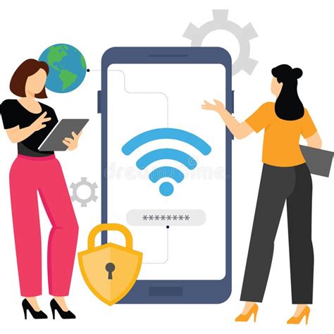 Network Securing Illustration Stock Vector Illustration Of Safe