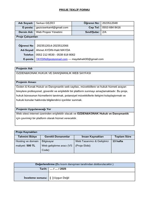 Teklif Formu Pdf