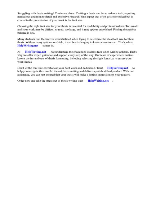Font Size For Thesis Writing Pdf Typefaces Thesis