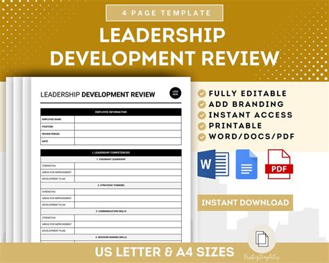 Employee Leadership Development Review Template Employee Goals