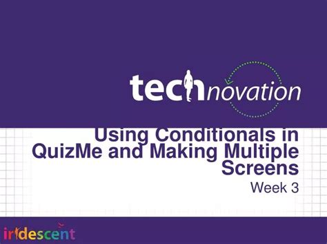 PPT Using Conditionals In QuizMe And Making Multiple Screens PowerPoint Presentation ID