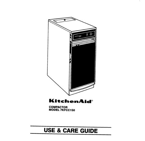Kitchenaid Trash Compactor Parts Manual At Carl Moran Blog