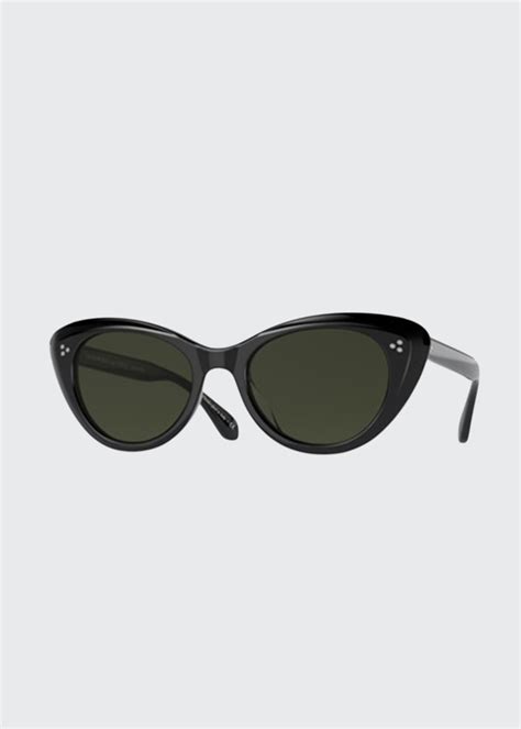 Oliver Peoples Laiya Dramatic Acetate Cat Eye Sunglasses Neiman Marcus