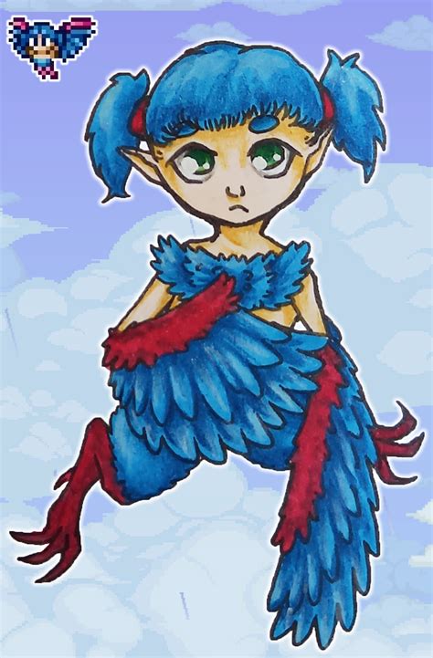 Day 468 555 Of Terraria Daily Drawing Lil Harpy R Terraria