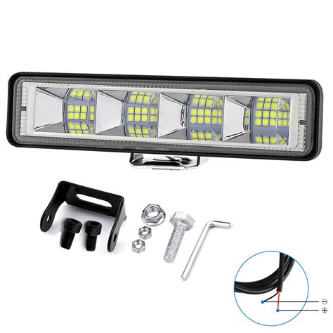 자동차 작업등 Led 바 오프로드 Suv Atv 트랙터 보트 트럭 굴삭기 Led 콤보 빔 72w 4x4 24 Led