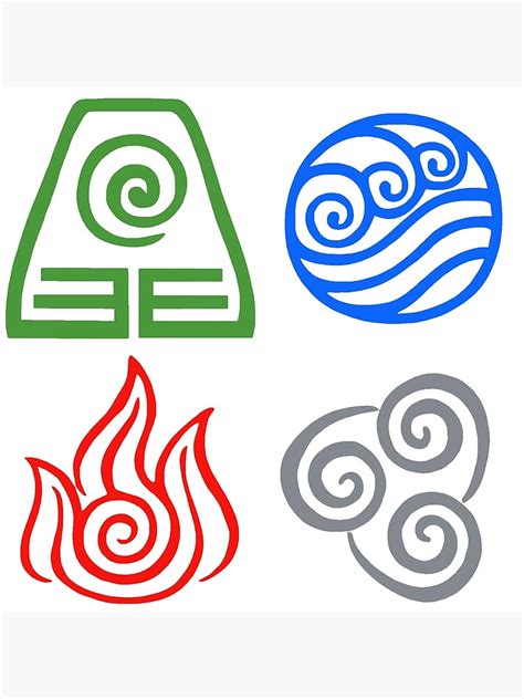Avatar The Last Airbender Tattoo Element Symbols By