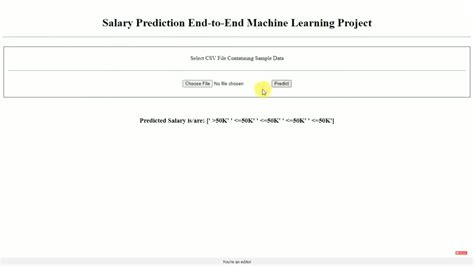 Salary Prediction End To End Machine Learning Project Source Code Vtupulse