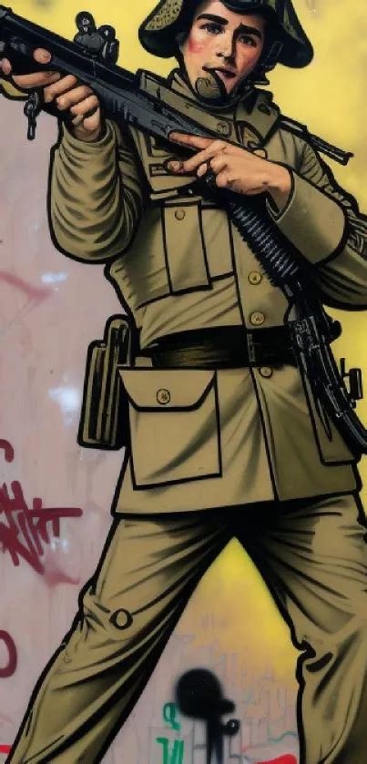 Street Art Soldier Wallpaper Free Download