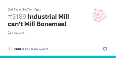 Industrial Mill Cant Mill Bonemeal · Issue 3189 · Darkpackssevtech Ages · Github