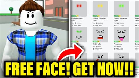Roblox All Of The Free Faces In The Catalog Youtube