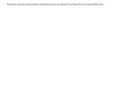 overview cockroachdb deployment on dell powerflex with kubernetes