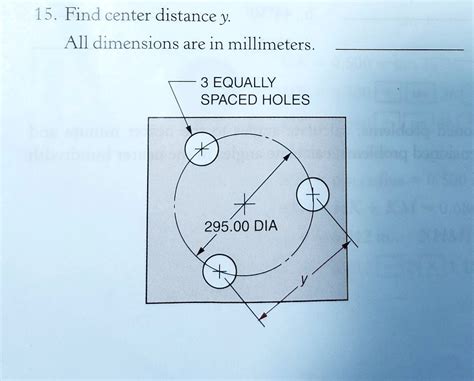 Solved 15 Find Center Distance Y All Dimensions Are In Millimeters 3