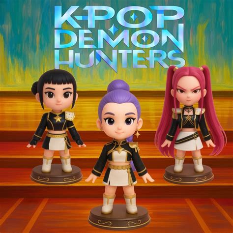 👧 K Pop Demon Hunters Chibi Idol Trio Stl 3d Printable Girl Group