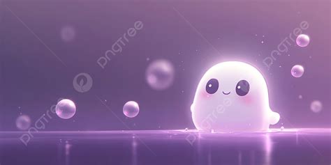 Purple And White Cute Character Background Purple And White Cute