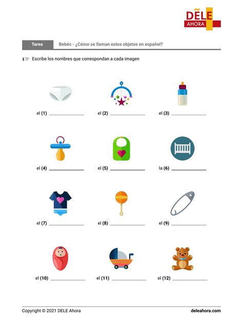 Bebés ¿cómo Se Llaman Estos Objetos En Español Vocabulario