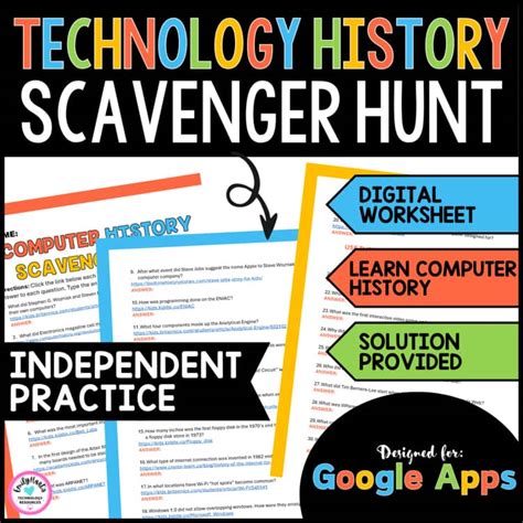 Technology History Online Scavenger Hunt Learn Computer History