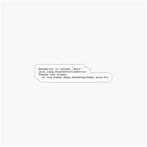 StackOverflow Change The Diaper Sticker For Sale By Welniak Redbubble
