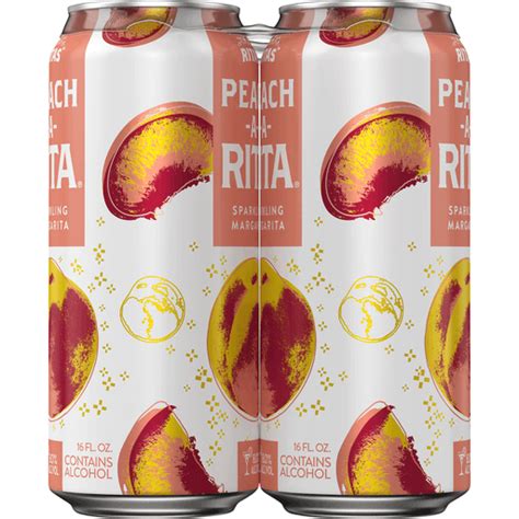 Ritas Rita Peach A Rita Sparkling Margarita 4 Pack 16 Fl Oz Cans 8