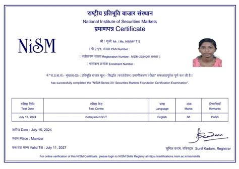 Nimmy T S On Linkedin Dear Connections Im Happy To Share That Ive Obtained A New