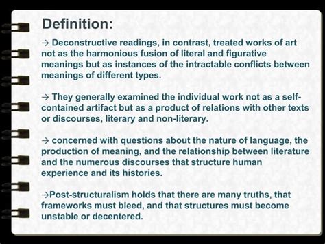 Deconstructiontheorypptx Books And Literature