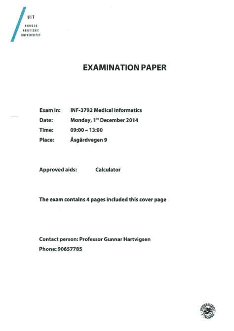 Examination Paper Printable Pdf Download