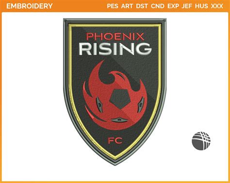 Phoenix Rising Fc 2017 Usl Soccer Sports Embroidery Logo In 4 Sizes