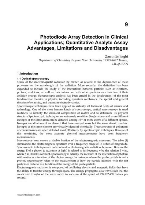 Pdf Photodiode Array Detection In Clinical Applications Cdn