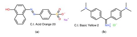 A An Anionic Azo Dye With A Sulfonate Substituent B And A Cationic