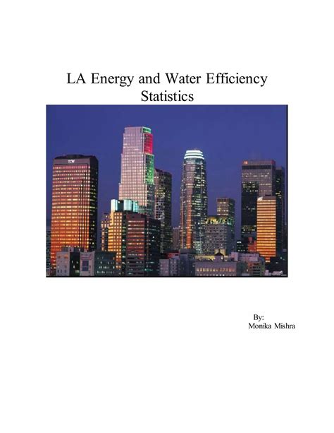 La Energy And Water Efficiency Statistics Using Tableau Docx