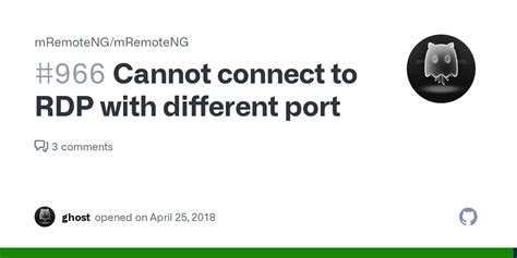 cannot connect to rdp with different port · issue 966 · mremoteng