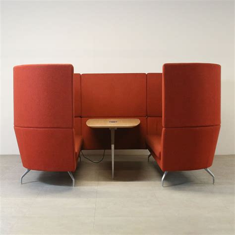 Orangebox Burnt Orange Seating Booth With Table Lof Office Furniture