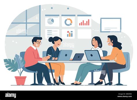Collaborative Teamwork Diverse Team Brainstorming Business Strategy