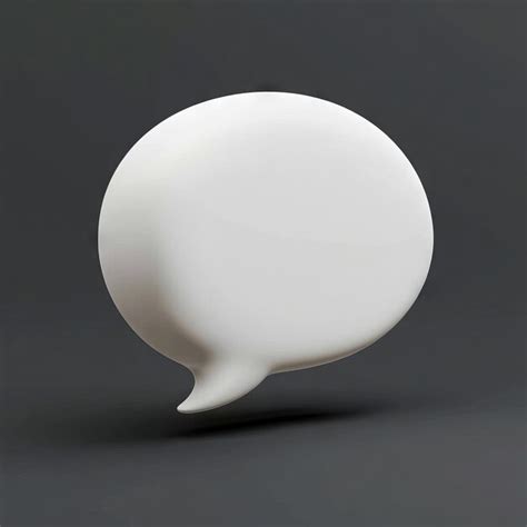 A White Speech Bubble On A Gray Background Premium Ai Generated Image