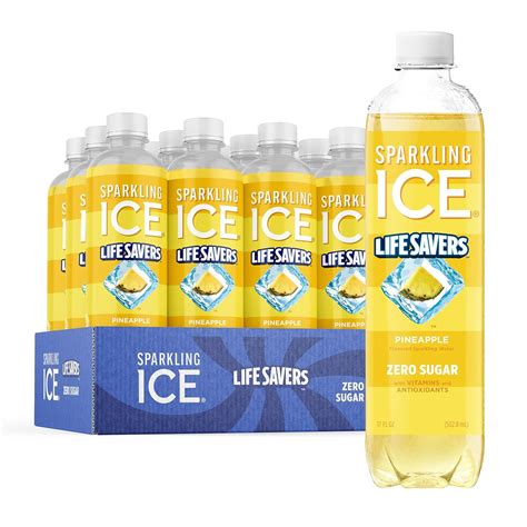 Sparkling Ice Lifesavers Pineapple Zero Sugar Flavored