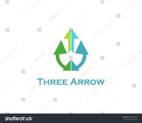 Three Arrow Logo Stock Vector Royalty Free 468861089 Shutterstock