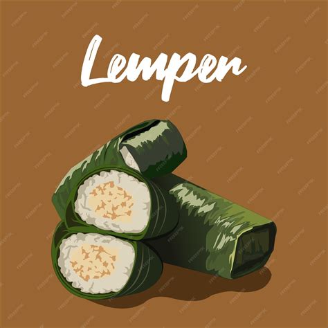 Premium Vector Lemper Traditional Indonesian Snack Food
