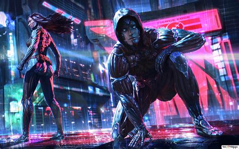 Netrunner Cyberpunk Wallpaper