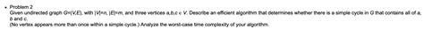 Solved • Problem 2 Given Undirected Graph Gve With