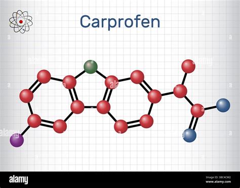 Carprofen Nsaid Molecule Structure Nonsteroidal Anti Inflammatory Drug Used As A Veterinary