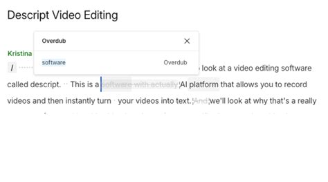 How to Use Descript AI Overdub Voices - OPTIWEB