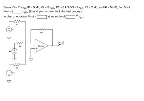 solved given v1 10 vpp r1 5 kn v2 8 vpp r2 8 kn