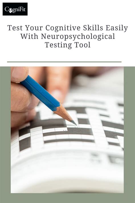 test your cognitive skills easily with neuropsychological testing tool