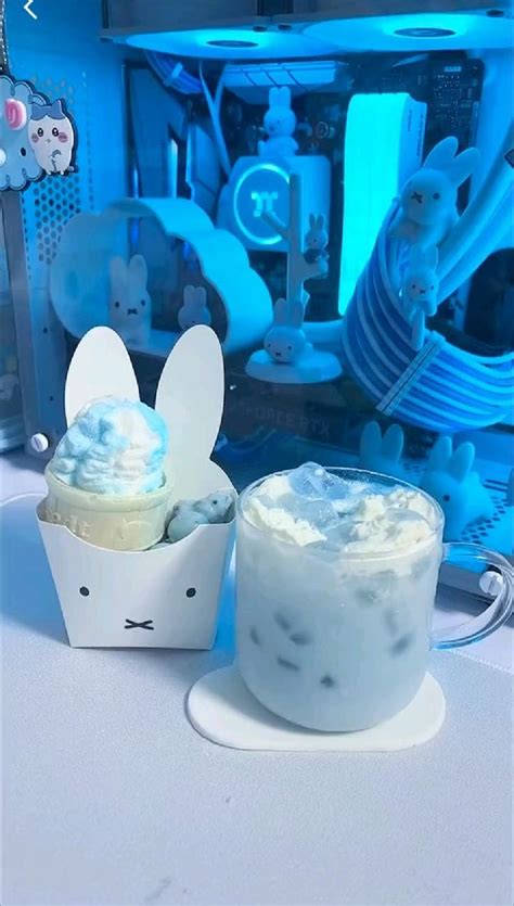 🐰🩵miffy Ice Cream🍦 Cute Snacks Fair Food Recipes Kawaii Food