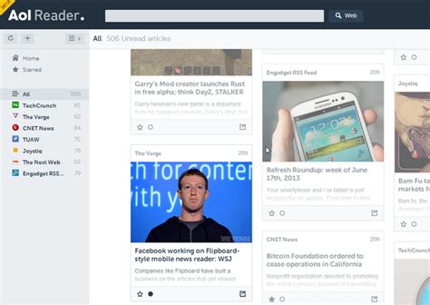Scan Headlines Or Casually Read The News With Aol Reader Pictures Cnet