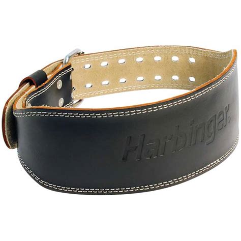 Harbinger 4 Padded Leather Weight Lifting Belt Large Black 284 Best Buy