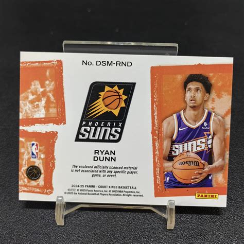 【浩行拍卖 截标预付82】2024 25 Panini Court Kings Ryan Dunn 油画 太阳 瑞安 邓恩 新秀 Rc 球衣 物料 Patch 专收必备 瑕疵看图「眉目」