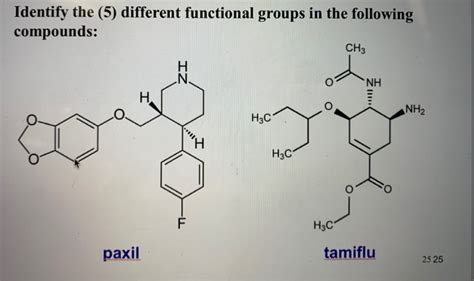 Solved Identify The 5 Different Functional Groups In The