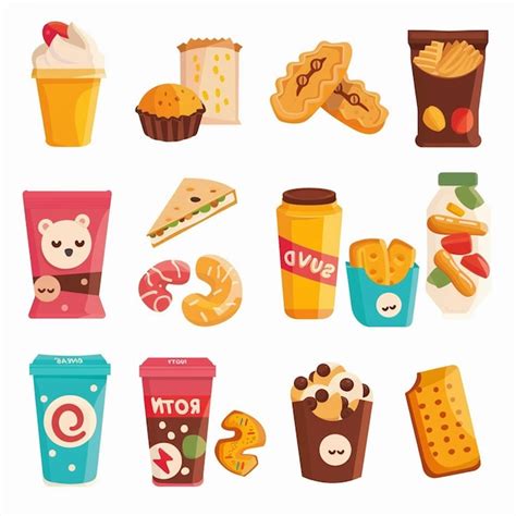 간식 일러스트레이션 터 음식 고립 디자인 맛있는 그래픽 맛있는 달한 식사 디저트 프리미엄 Ai 생성 벡터
